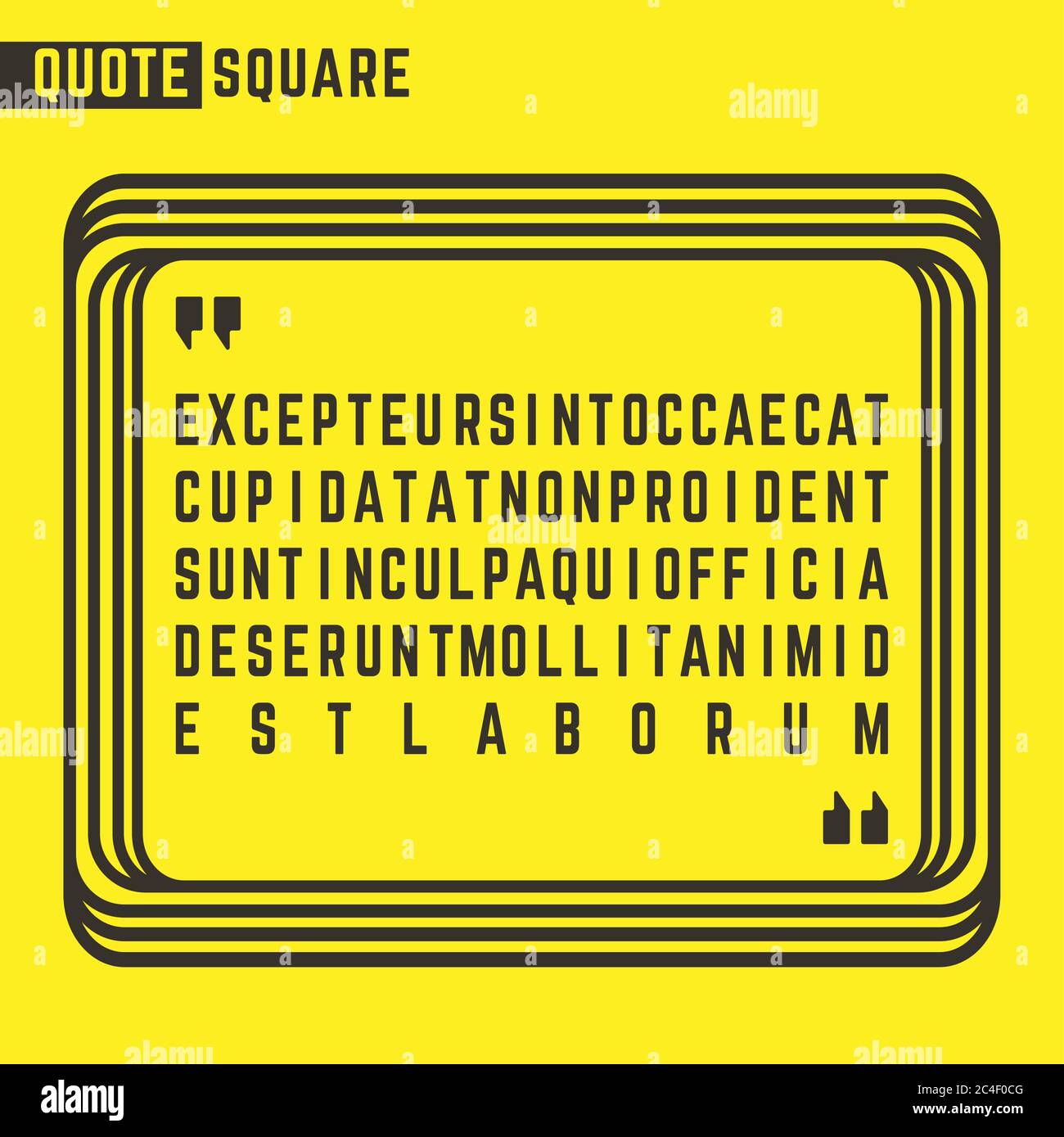 Quote form, speech text box. Vector illustration Stock Vector Image ...