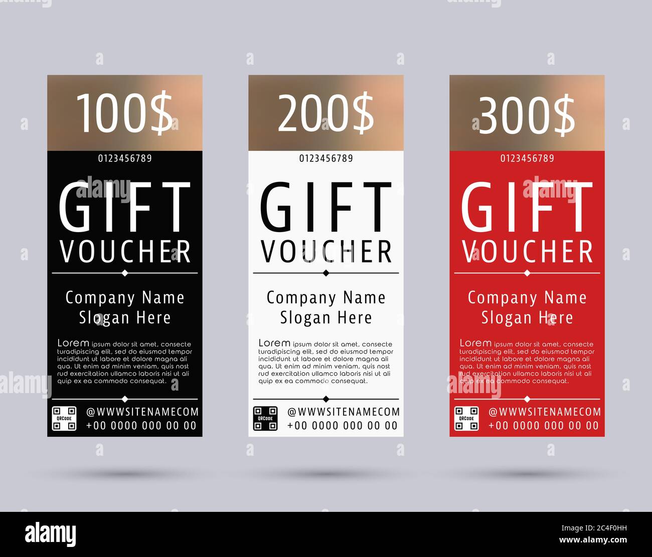 Gift voucher template. Trendy simple flyer design. Vector illustration ...