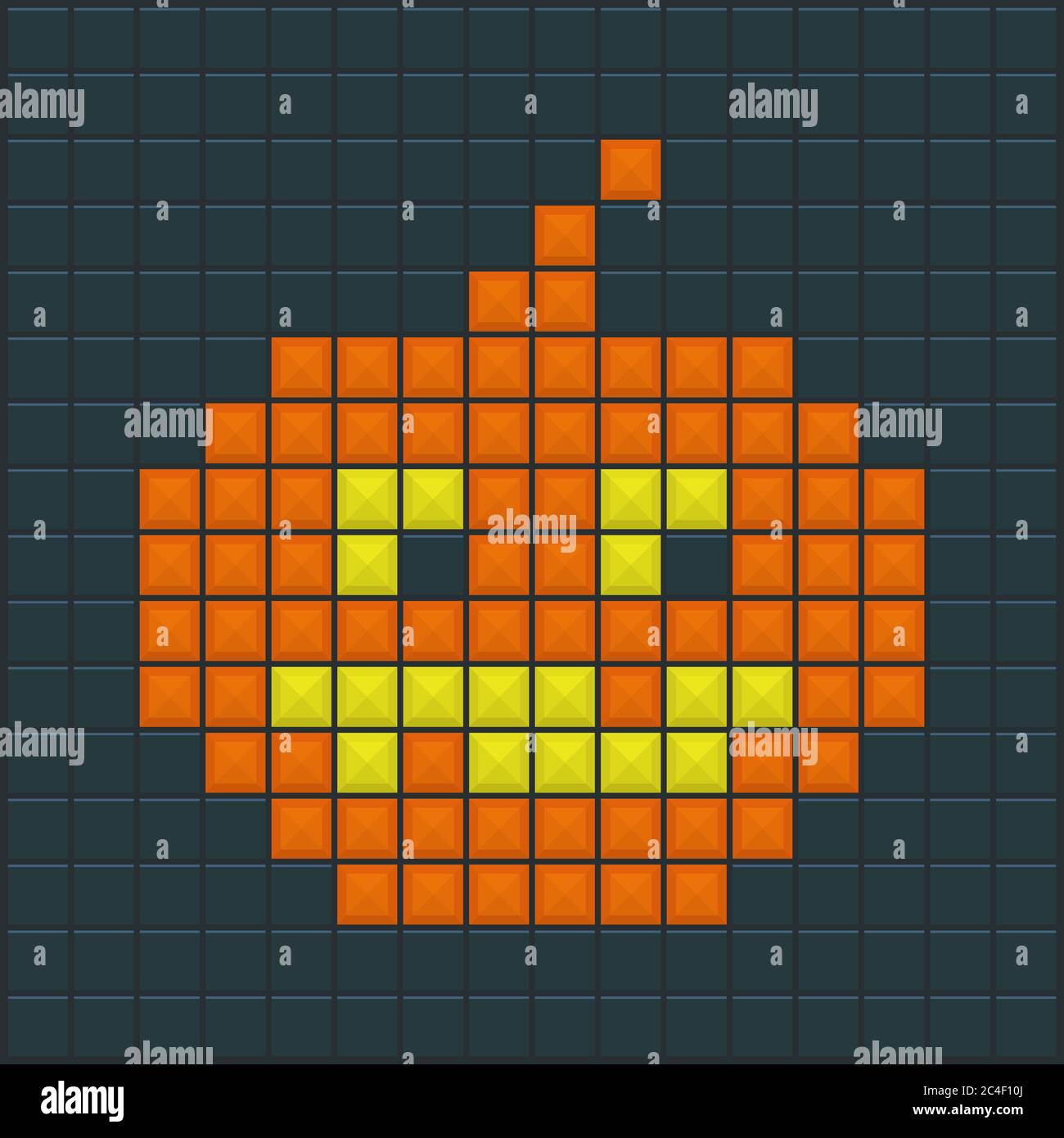 Halloween Pumpkin. Old Game design. Vector illustration Stock Vector ...