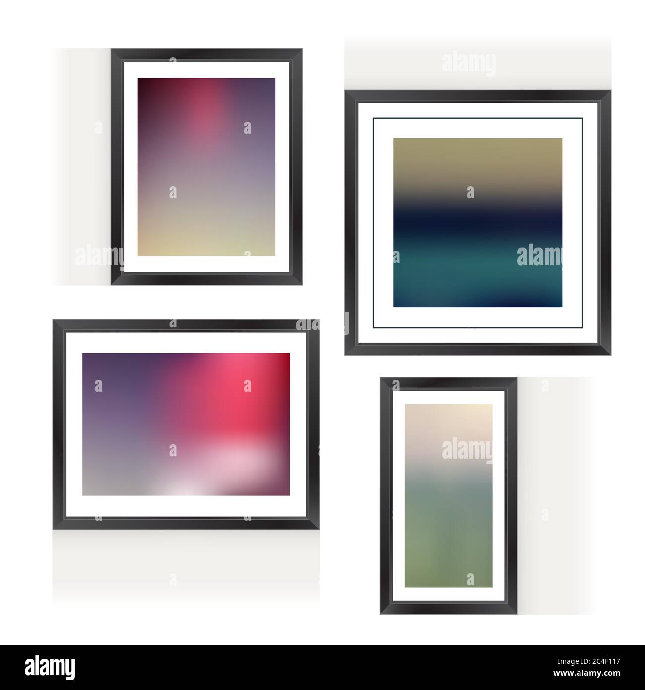 Realistic frames isolated on white background. Vector illustration ...