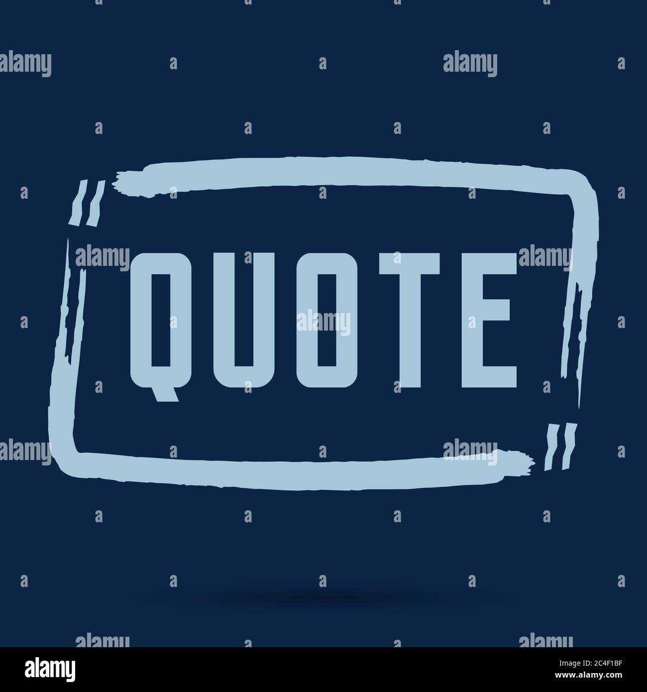 Quote Square Speech Text Bubble. Vector illustration Stock Vector Image ...