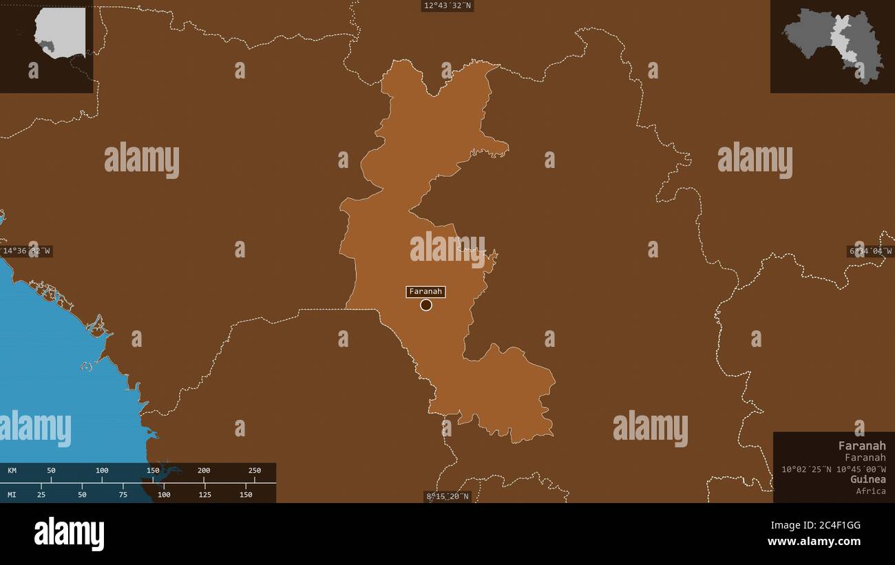 Outline map of faranah hi-res stock photography and images - Alamy