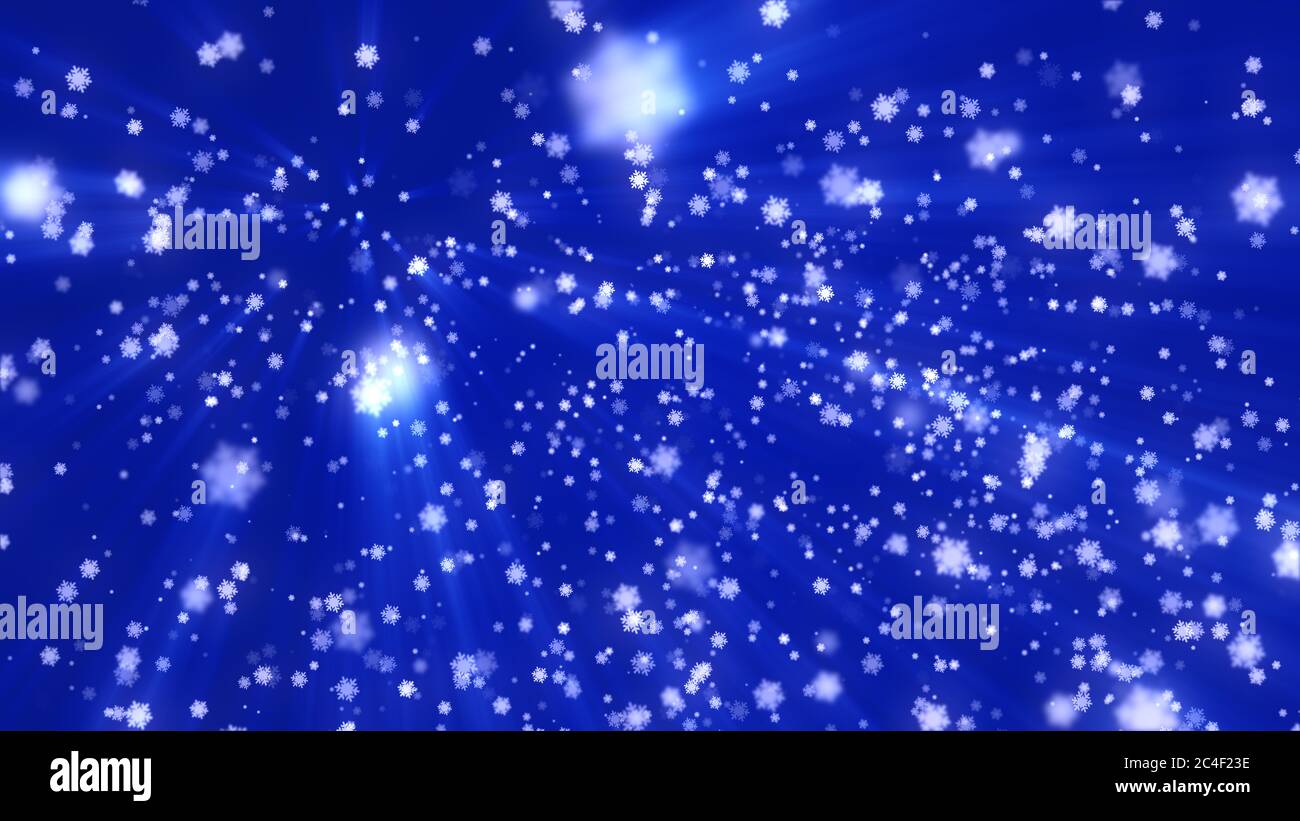 winter snow flakes particle light fall down Stock Photo - Alamy