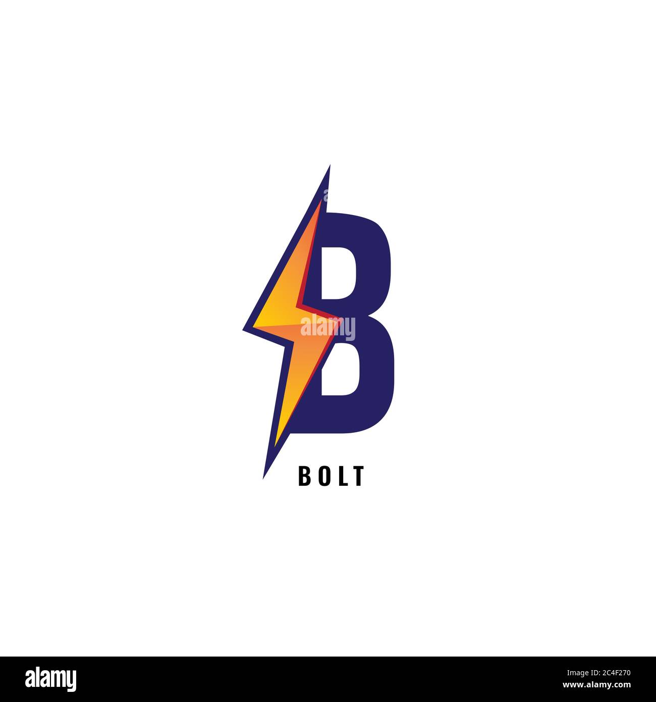 Letter B Initial Logo Design Template Isolated On White Background ...