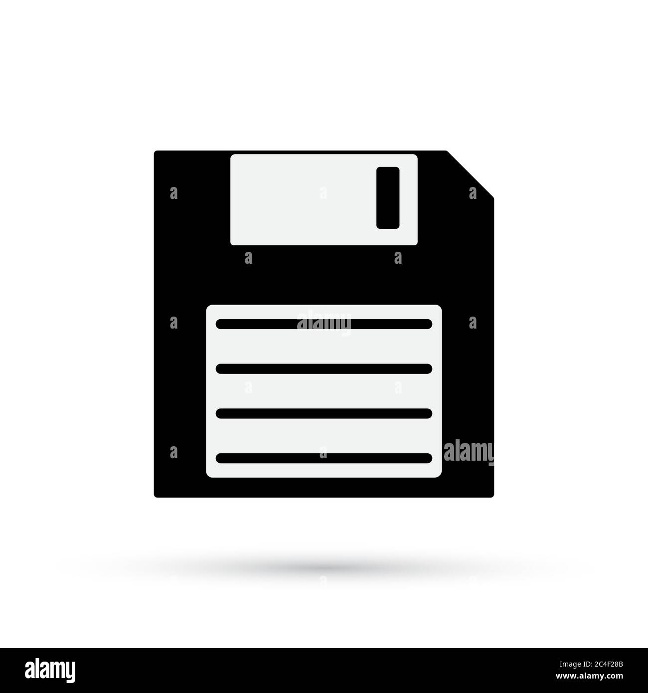 Save icon. Black Floppy Disk isolated. Vector illustration Stock Vector ...