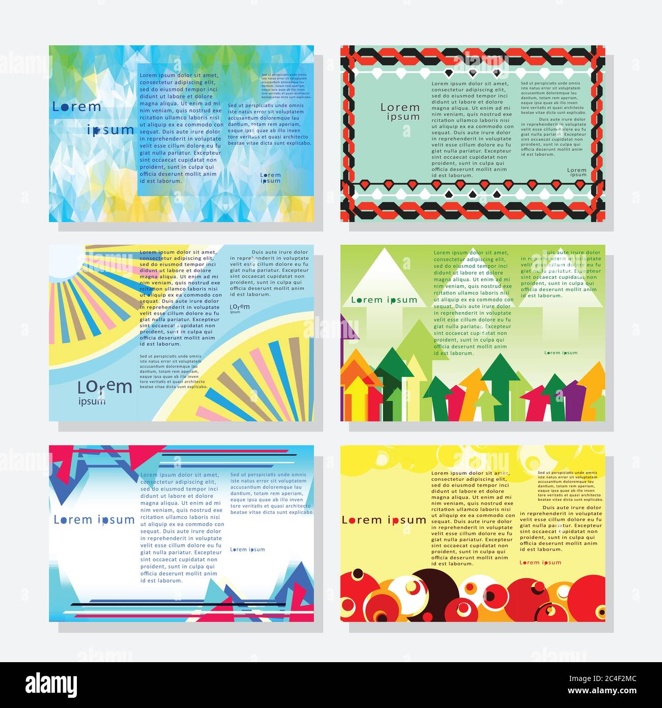 Set of abstract brochure template. Vector design Stock Vector Image ...