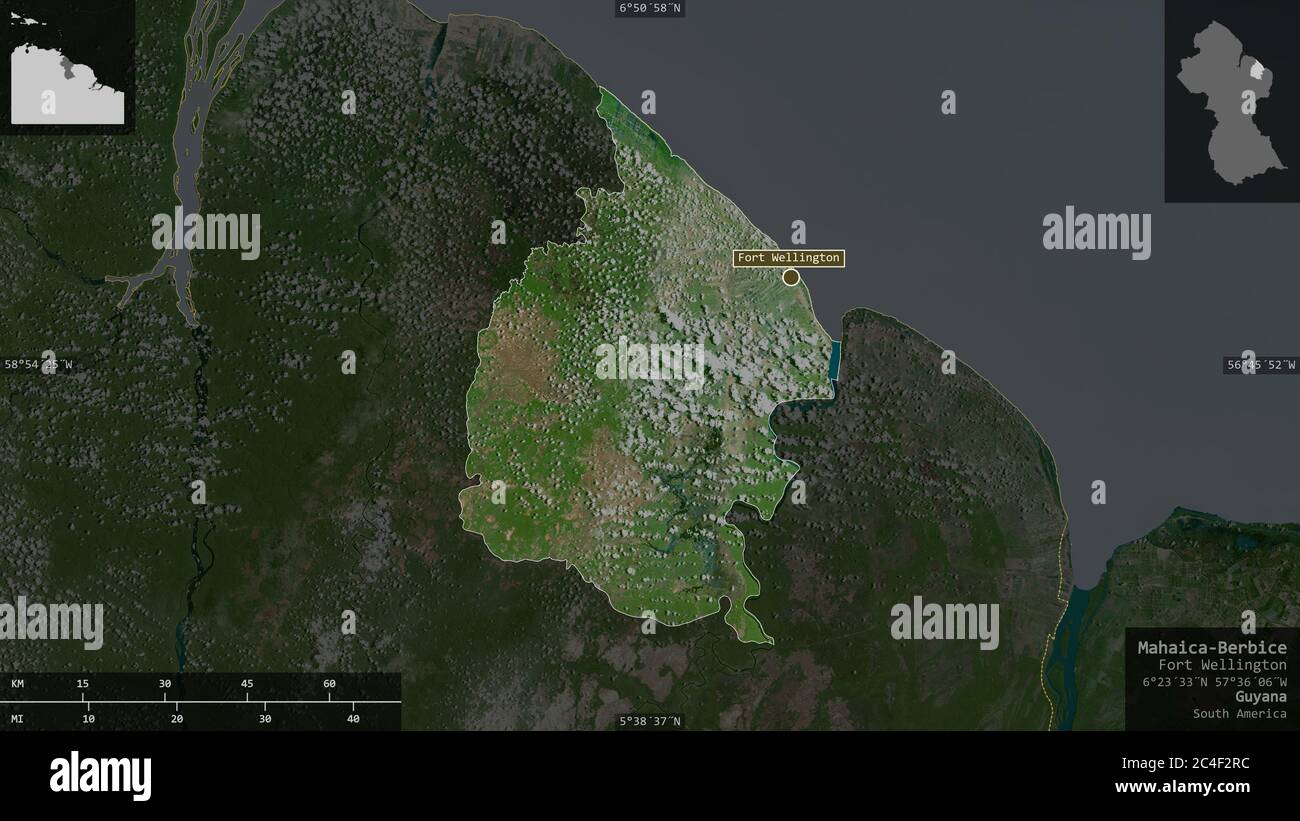 Mahaica berbice outline map hi-res stock photography and images - Alamy