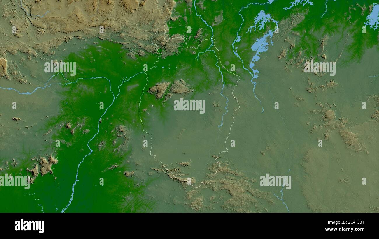 Upper Takutu-Upper Essequibo, region of Guyana. Colored shader data ...