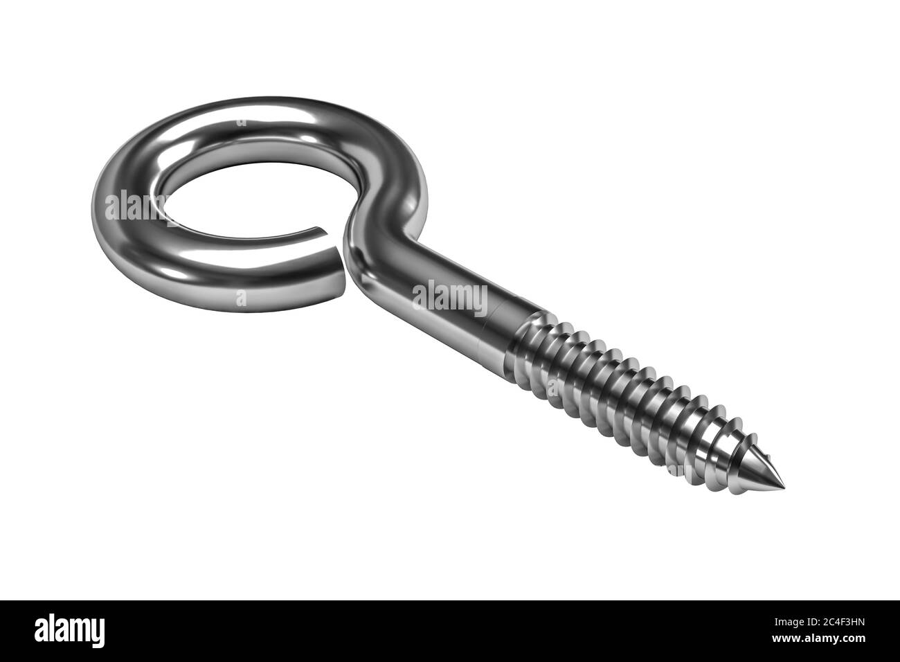Metal cable and eye screw Cut Out Stock Images & Pictures - Alamy