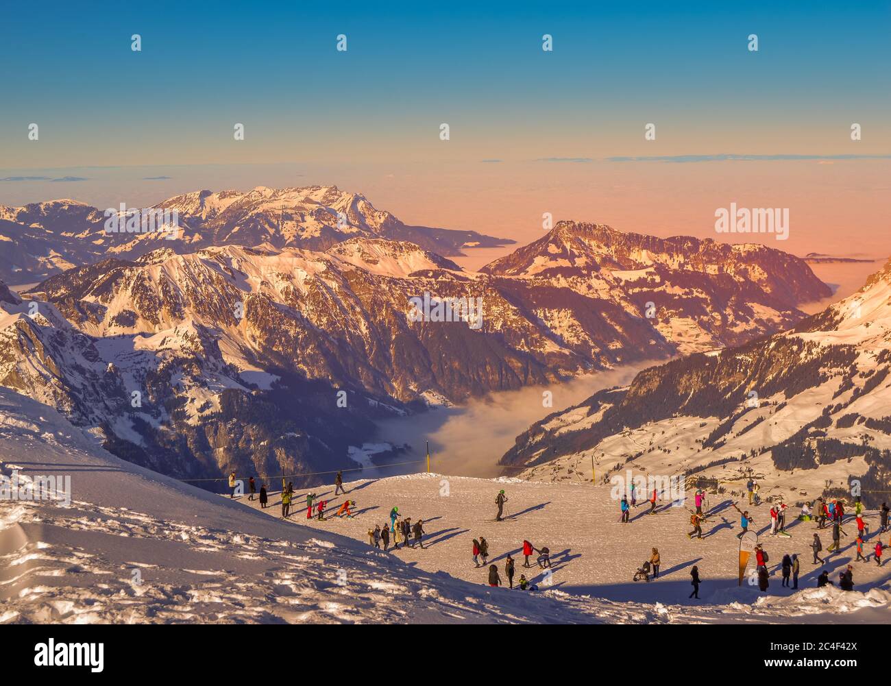 Mount or Mt Titlis in Switzerland near Engelberg Stock Photo - Alamy