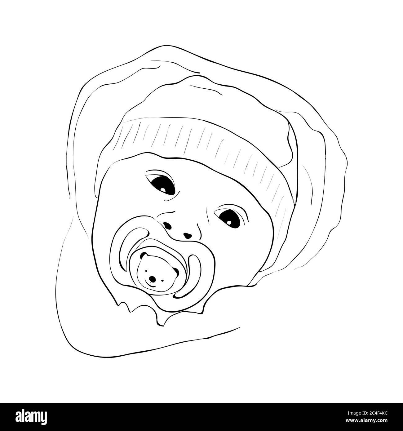 Hand drawn baby. Vector Illustration Stock Vector Image & Art - Alamy