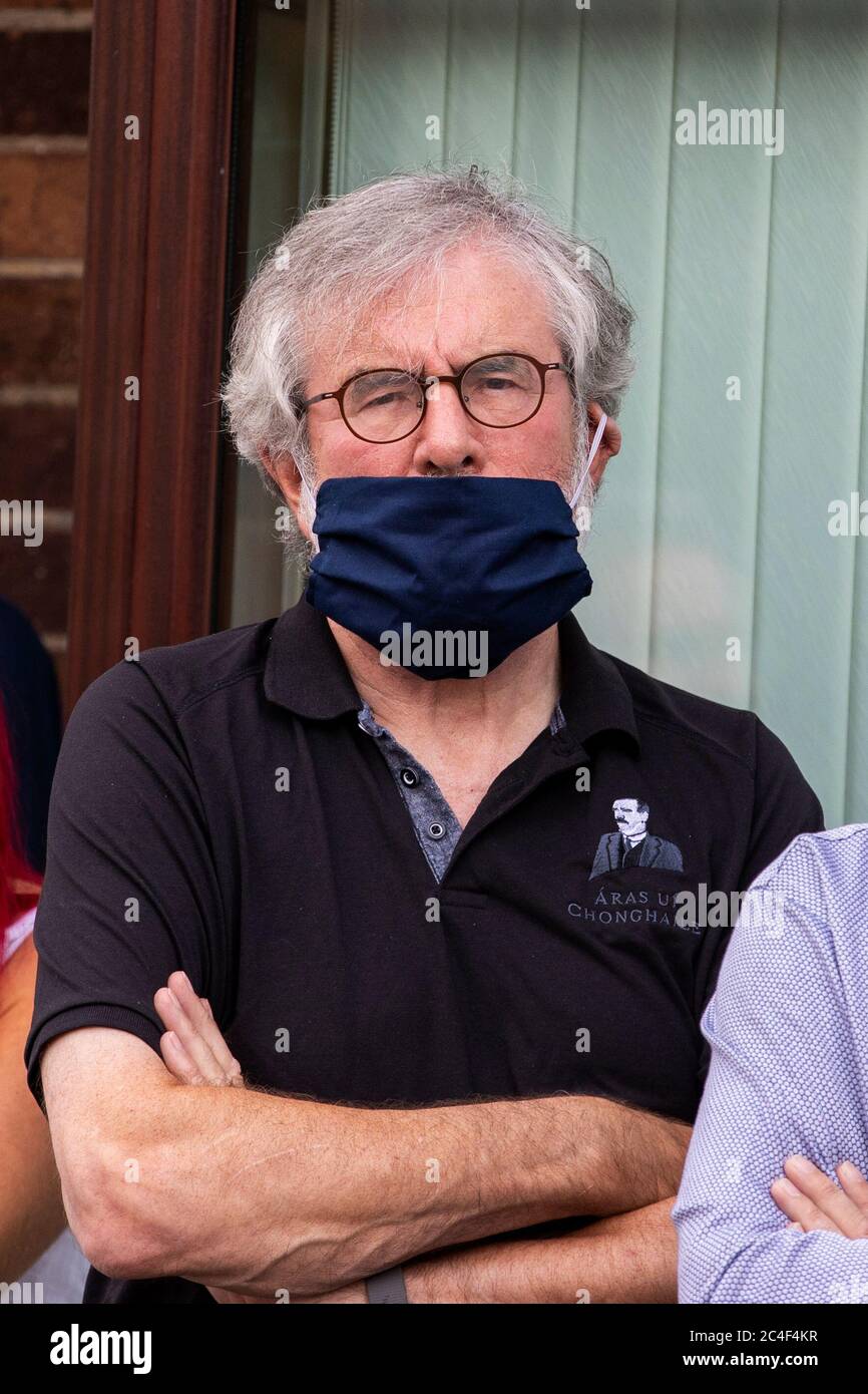 Former Sinn Fein Gerry Adams awaits the remains of senior Irish ...