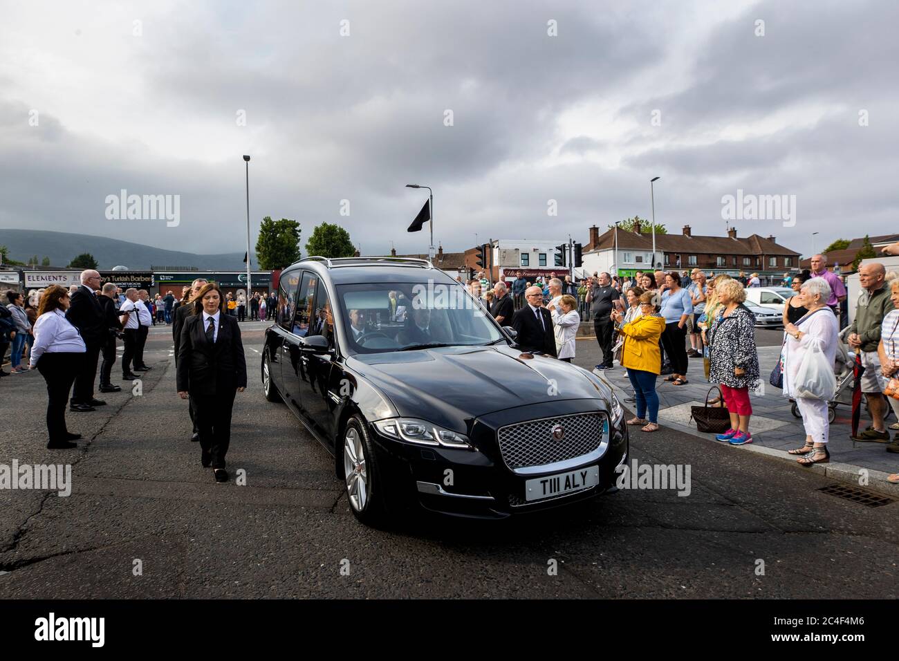 Former leading ira figure bobby storey arriving hi-res stock ...
