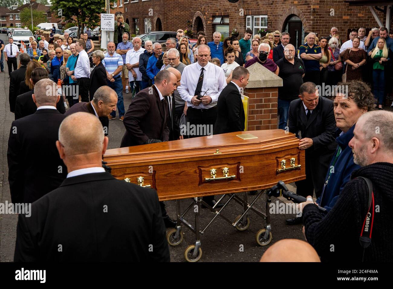 Former leading ira figure bobby storey arriving hi-res stock ...