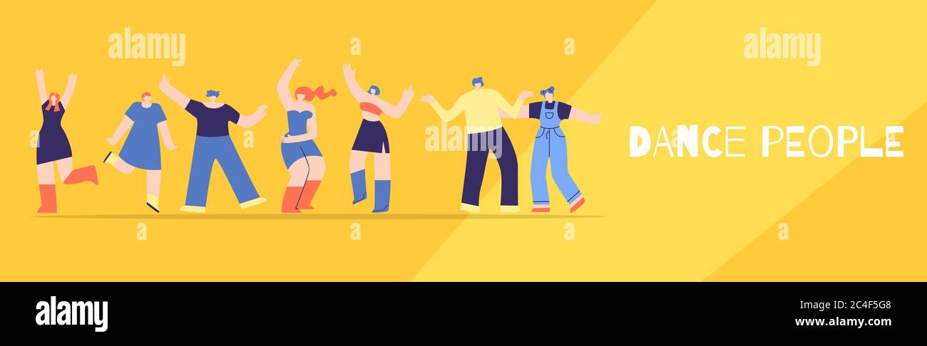 Dancing Clubbing People. Night Club Disco Party Musical Festival ...