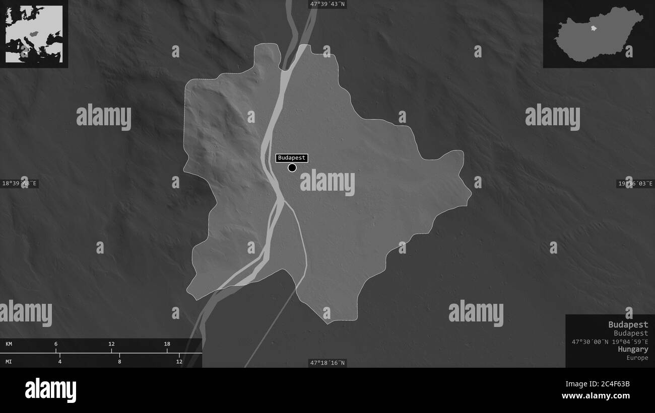 Budapest outline map Black and White Stock Photos & Images - Alamy