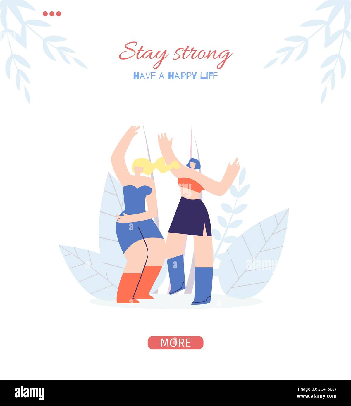 Have Happy Life Stay Strong Concept for Motivate People Page Mobile ...