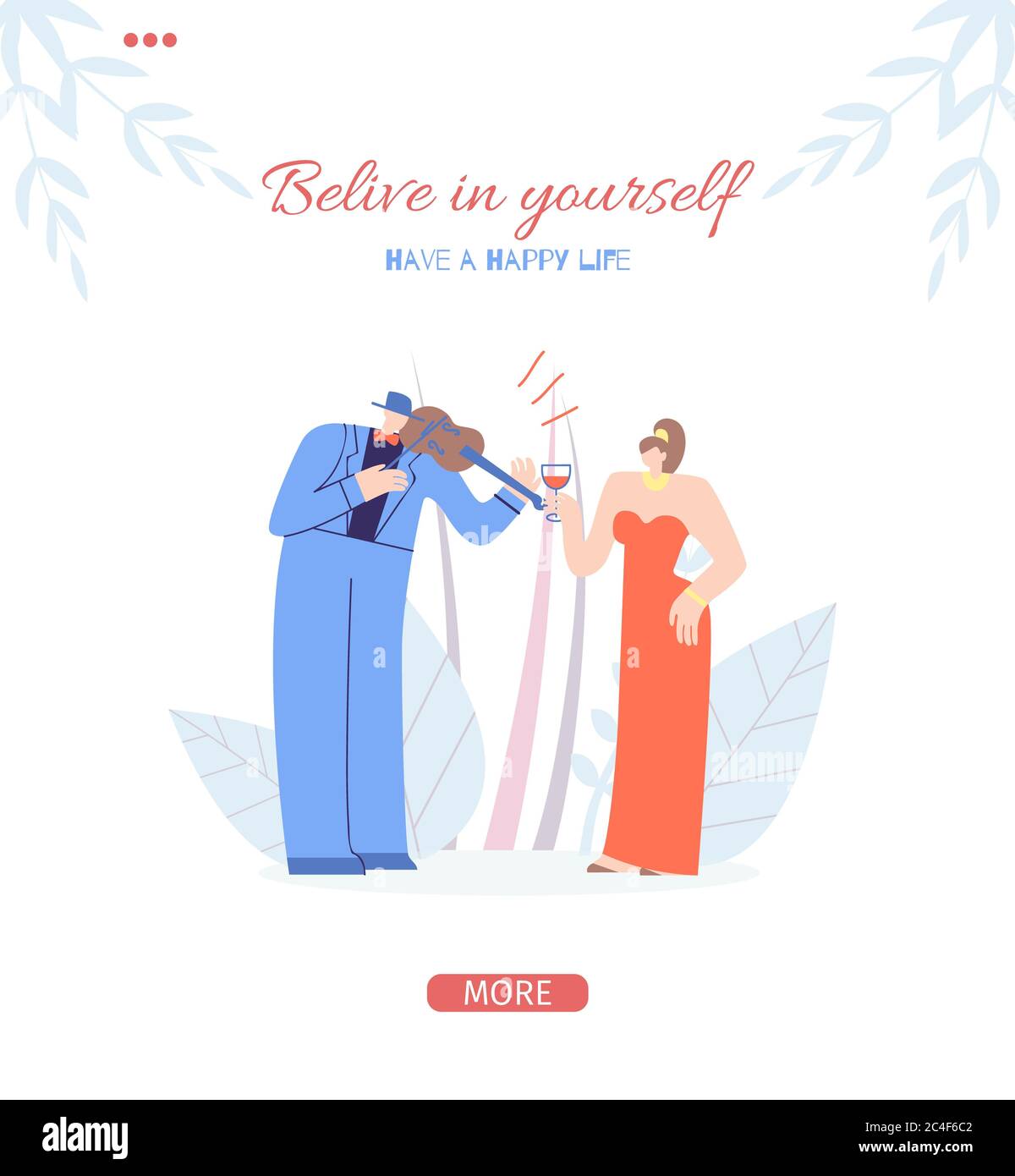 Landing page banner template Cut Out Stock Images & Pictures - Alamy