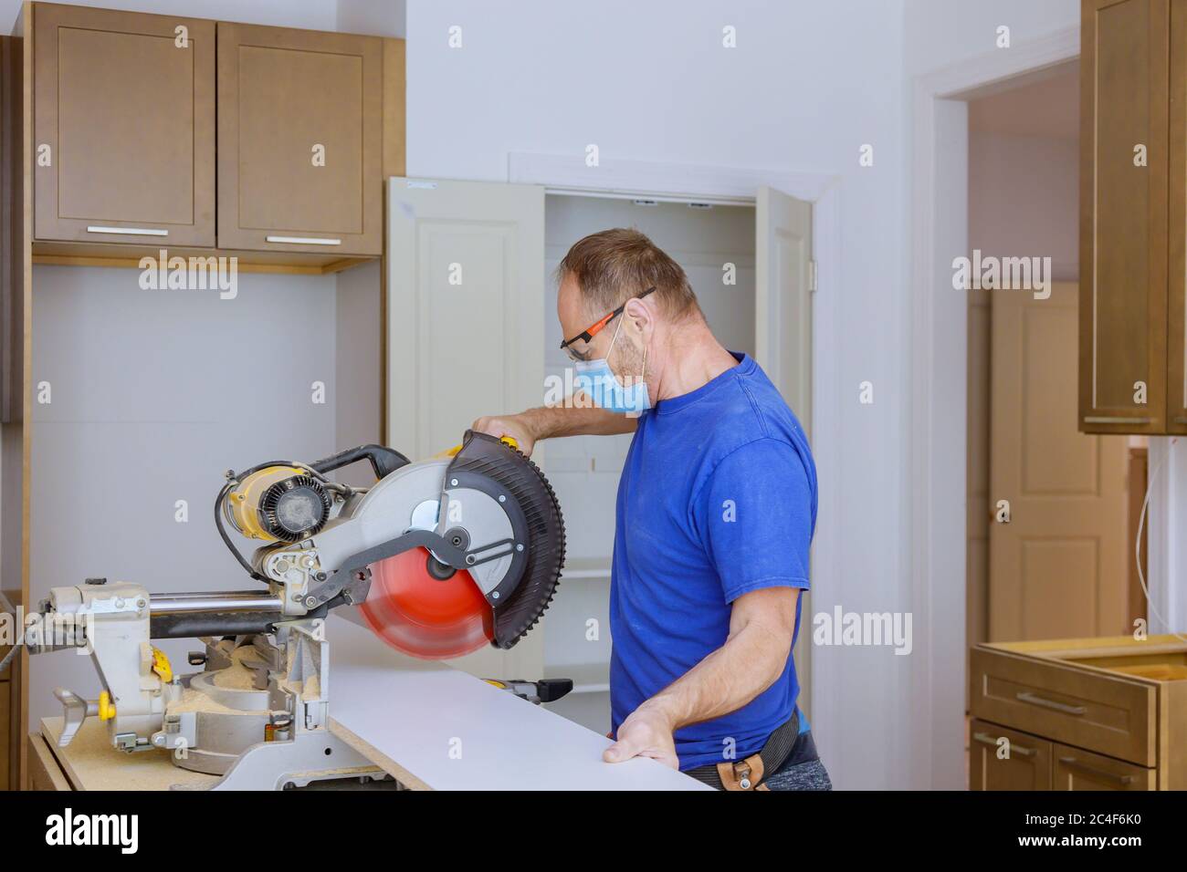 Interior design construction of kitchen remodel with cabinet maker ...