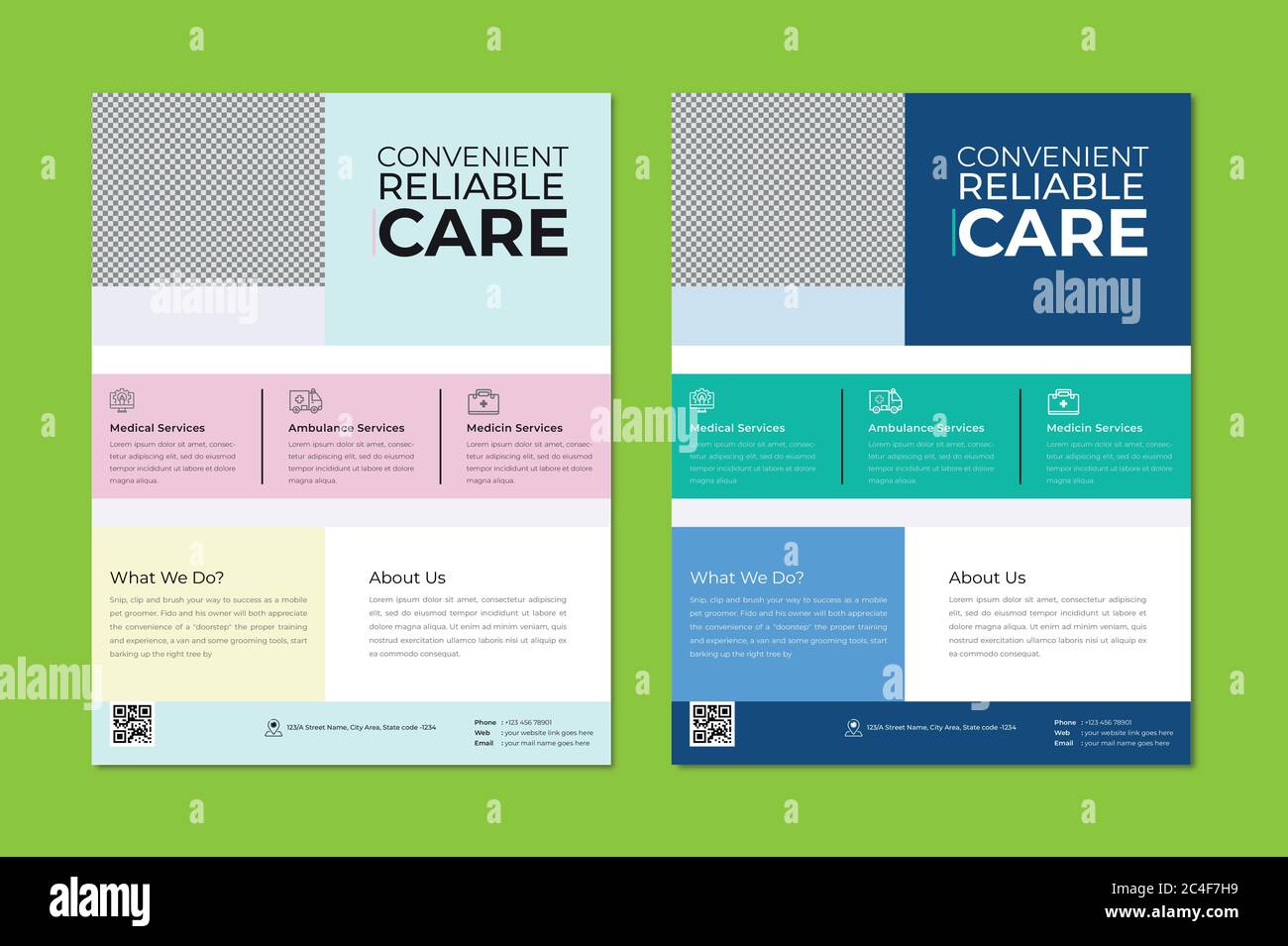 Nursing Care Medical Flyer Template Stock Vector Image & Art - Alamy