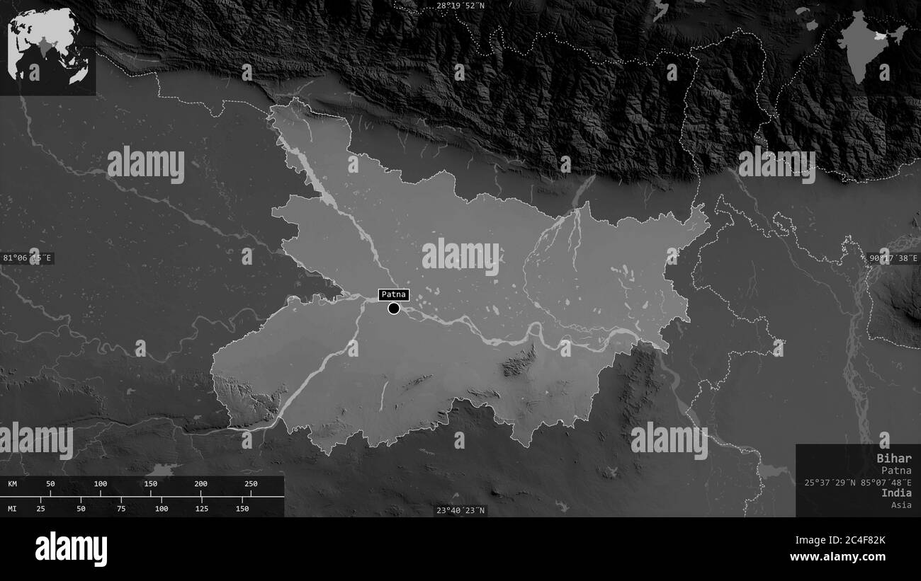 Bihar map Black and White Stock Photos & Images - Alamy