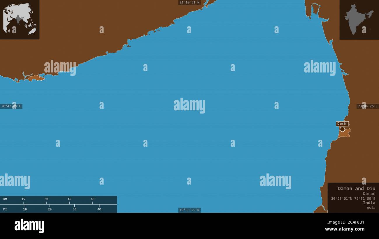 Daman and diu map hi-res stock photography and images - Alamy