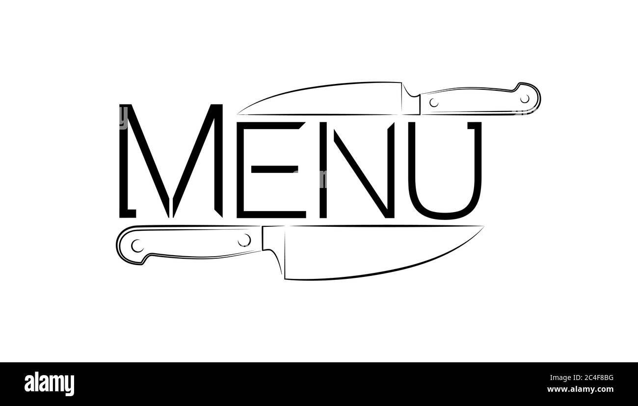 The logo of a cafe or restaurant. logo for menus or throws. Two kitchen ...