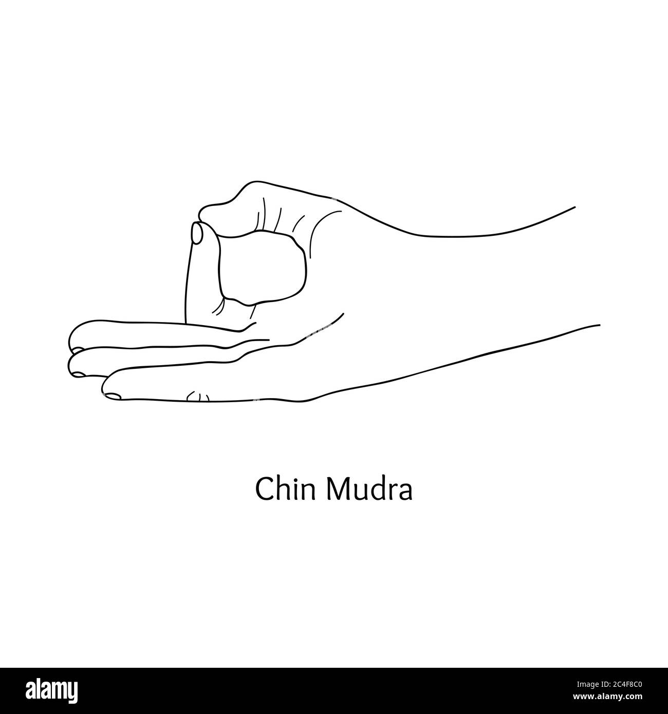 Chin Mudra / Gesture of Consciousness. Vector Stock Vector Image & Art - Alamy