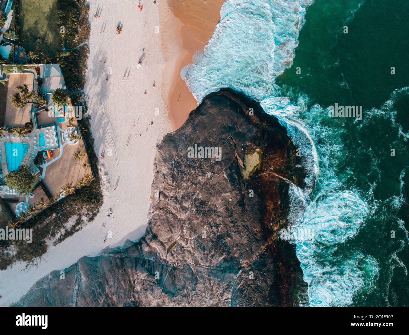 Aerial view of a cliff and the sandy beach in Brazil Stock Photo - Alamy