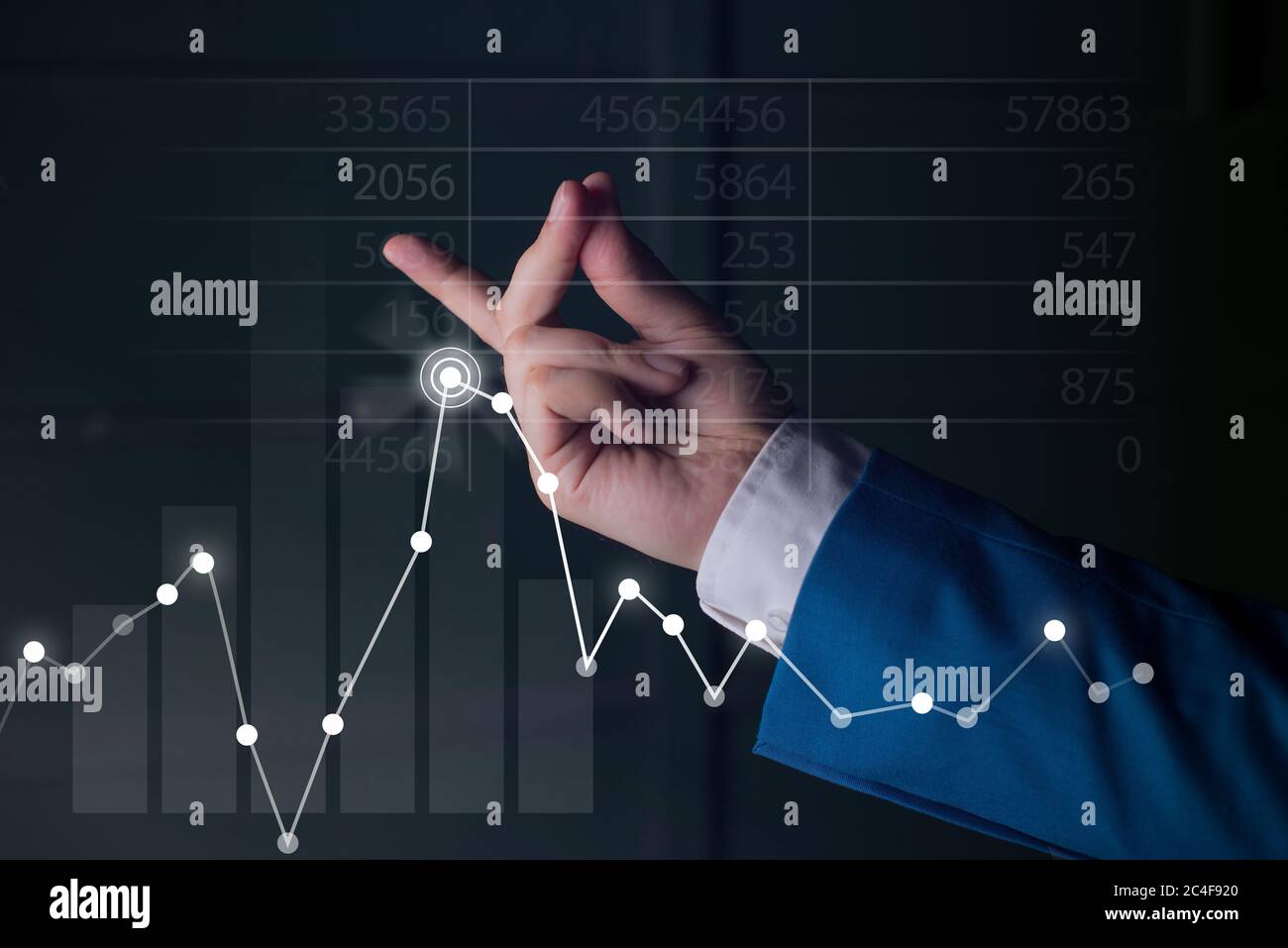 Ascending Growth Trends Movement Performance Financial Chart Status ...