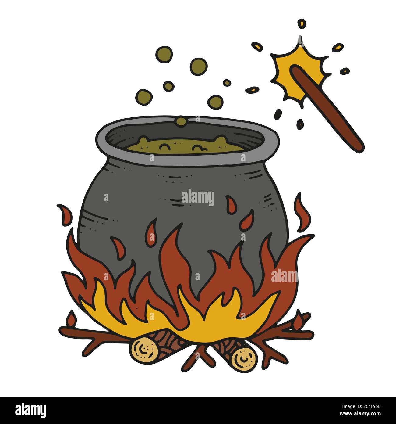 Cartoon cauldron hi-res stock photography and images - Alamy