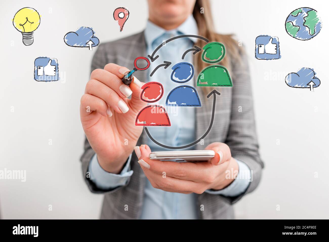 Free Sketch Of Digital Technology Information With Infographic Element ...