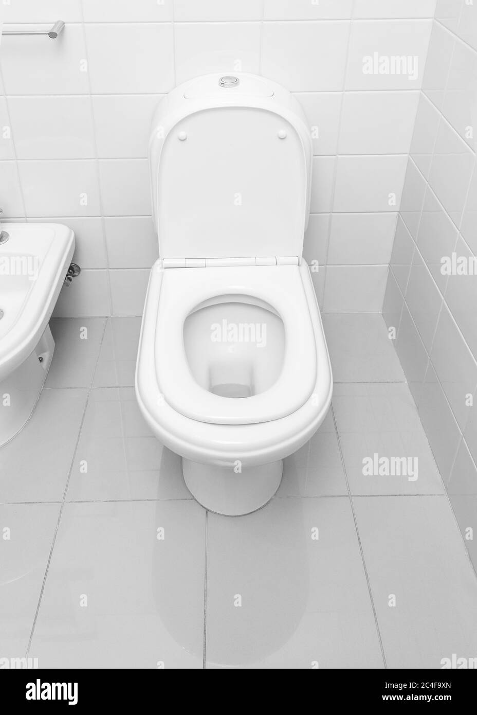 Contemporary bathroom interior design Black and White Stock Photos ...