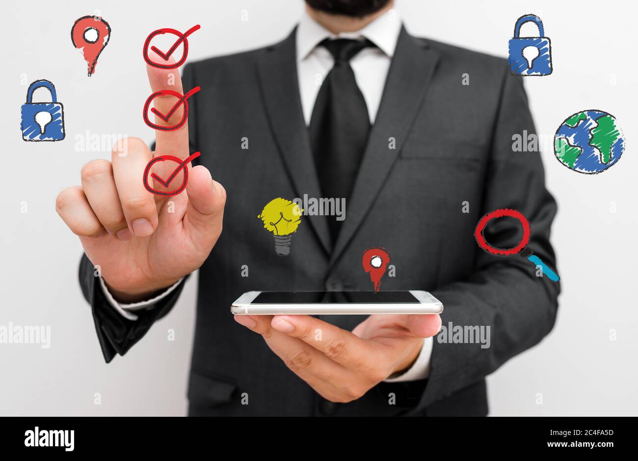 Free Sketch Of Digital Technology Information With Infographic Element ...