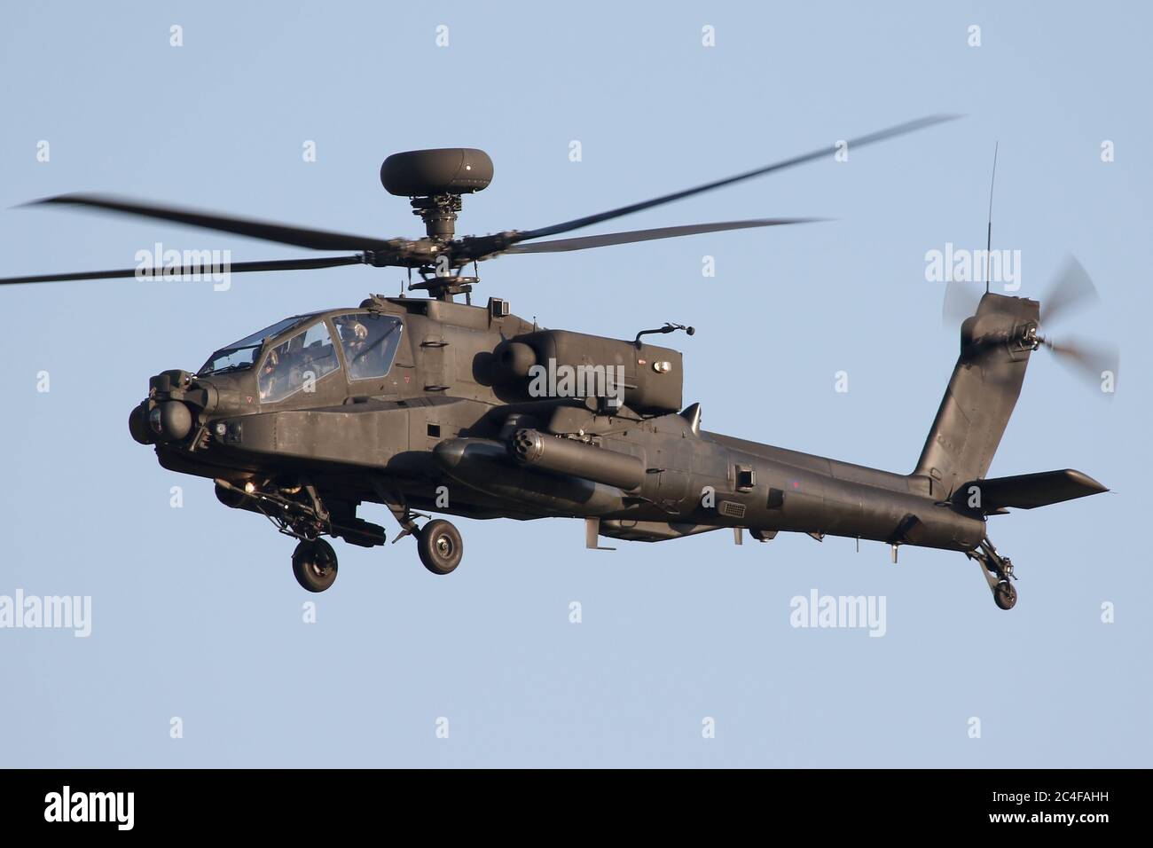 AAC Apache attack helicopter landing at Wattisham airfield in Suffolk ...