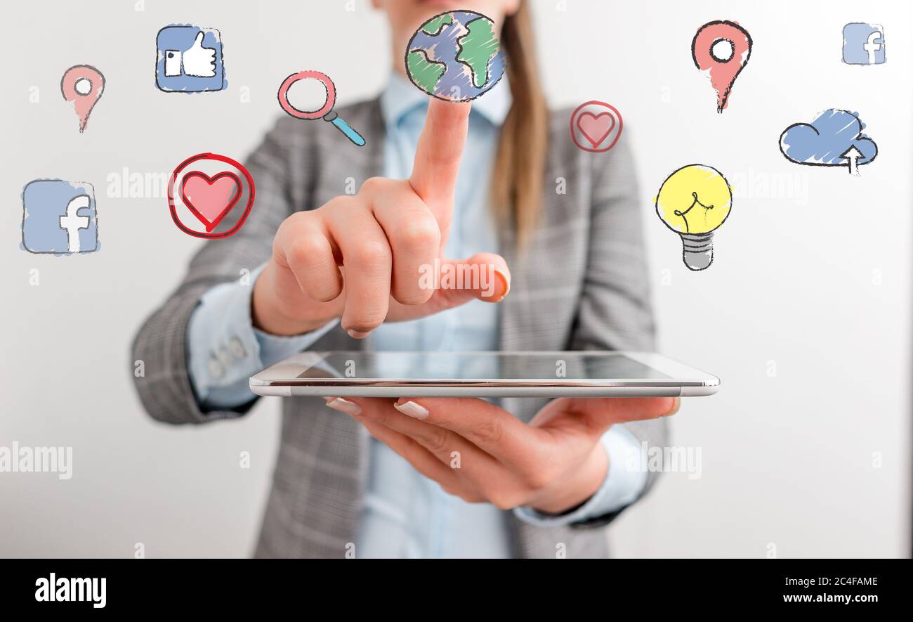 Free Sketch Of Digital Technology Information With Infographic Element ...