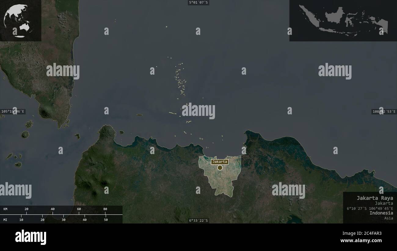 Jakarta raya outline map hi-res stock photography and images - Alamy