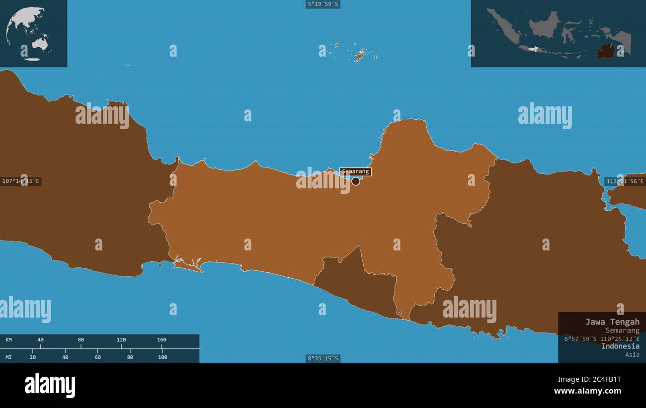 Jawa tengah outline map hi-res stock photography and images - Alamy