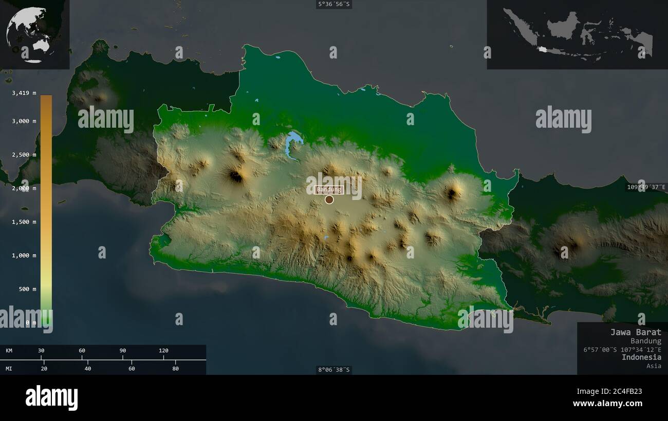 Jawa barat map hi-res stock photography and images - Alamy