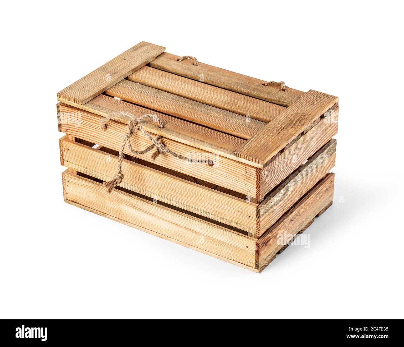 Wooden crate on white background isolated with clipping path Stock ...