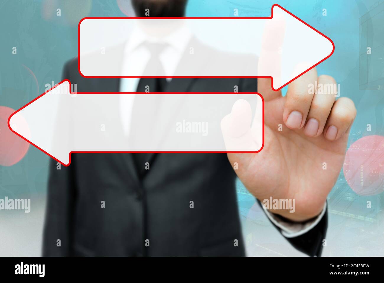 Competitiveness Symbol In Diverging Opposite Views Business Choice ...