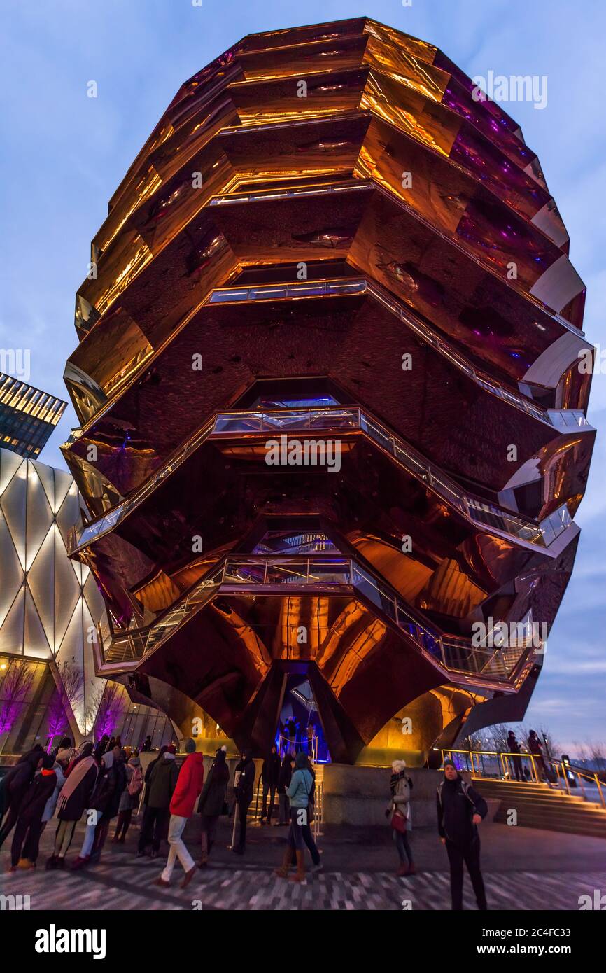 The Vessel, structure and visitor attraction, part of the Hudson Yards ...