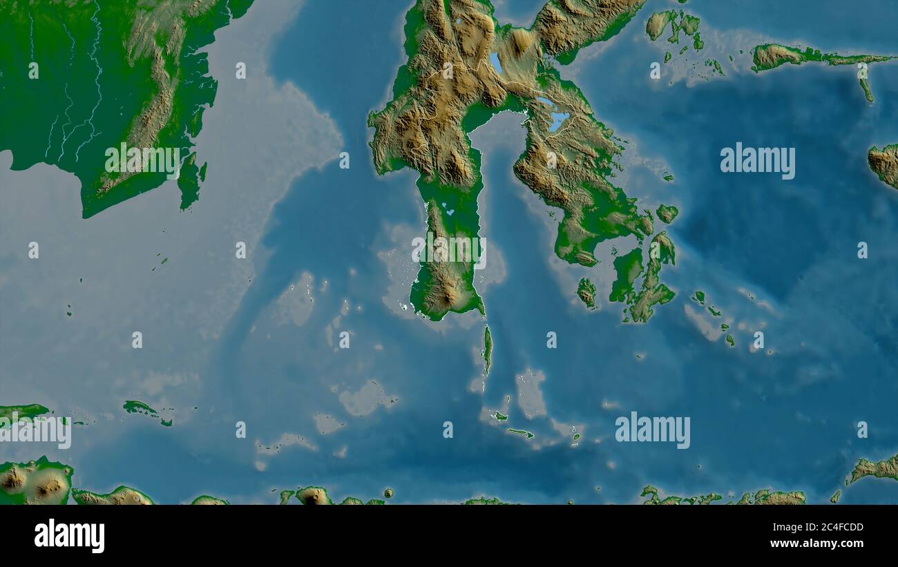 Map of sulawesi selatan hi-res stock photography and images - Alamy