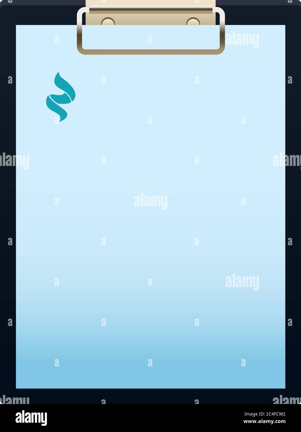 checklist with blue and white stationery template vector illustration ...