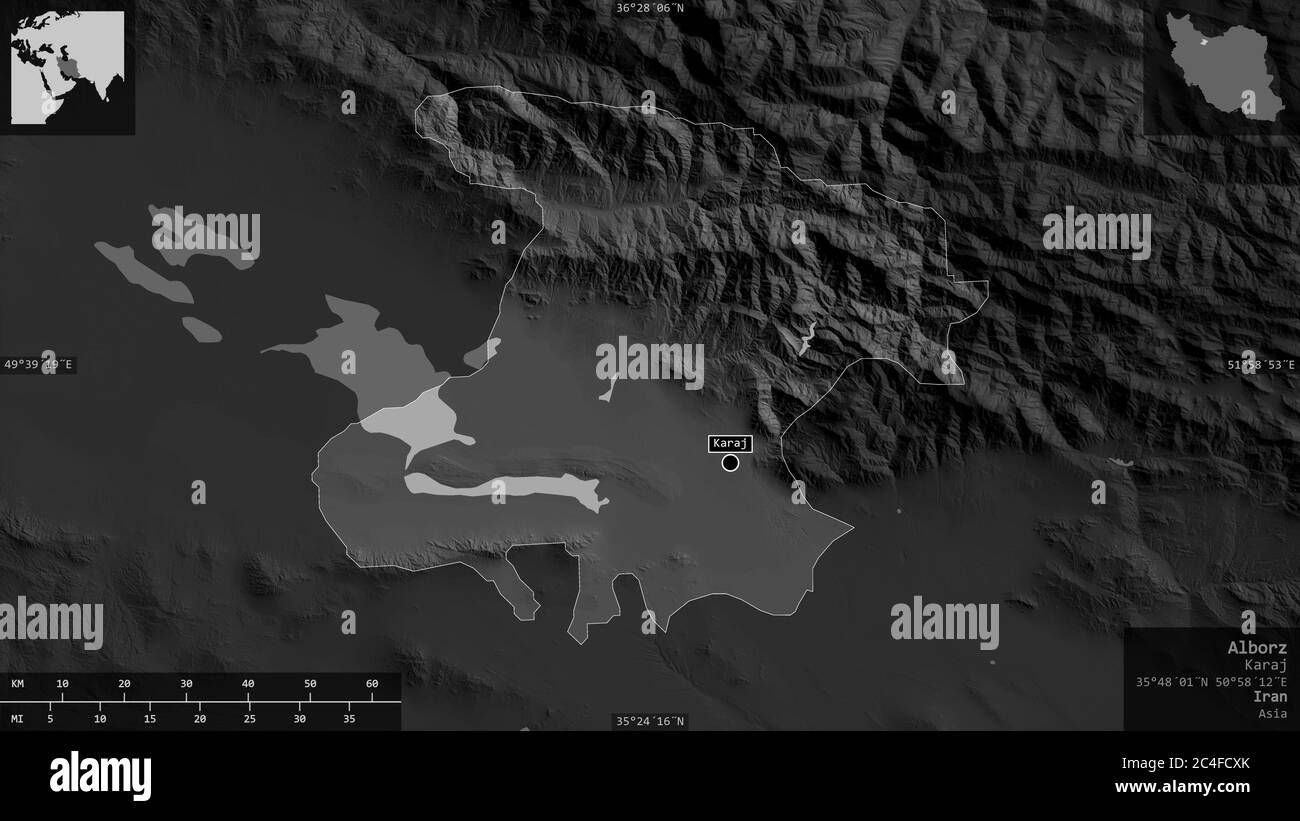 Karaj map hi-res stock photography and images - Alamy