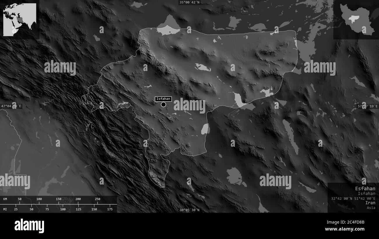 Isfahan province map hi-res stock photography and images - Alamy