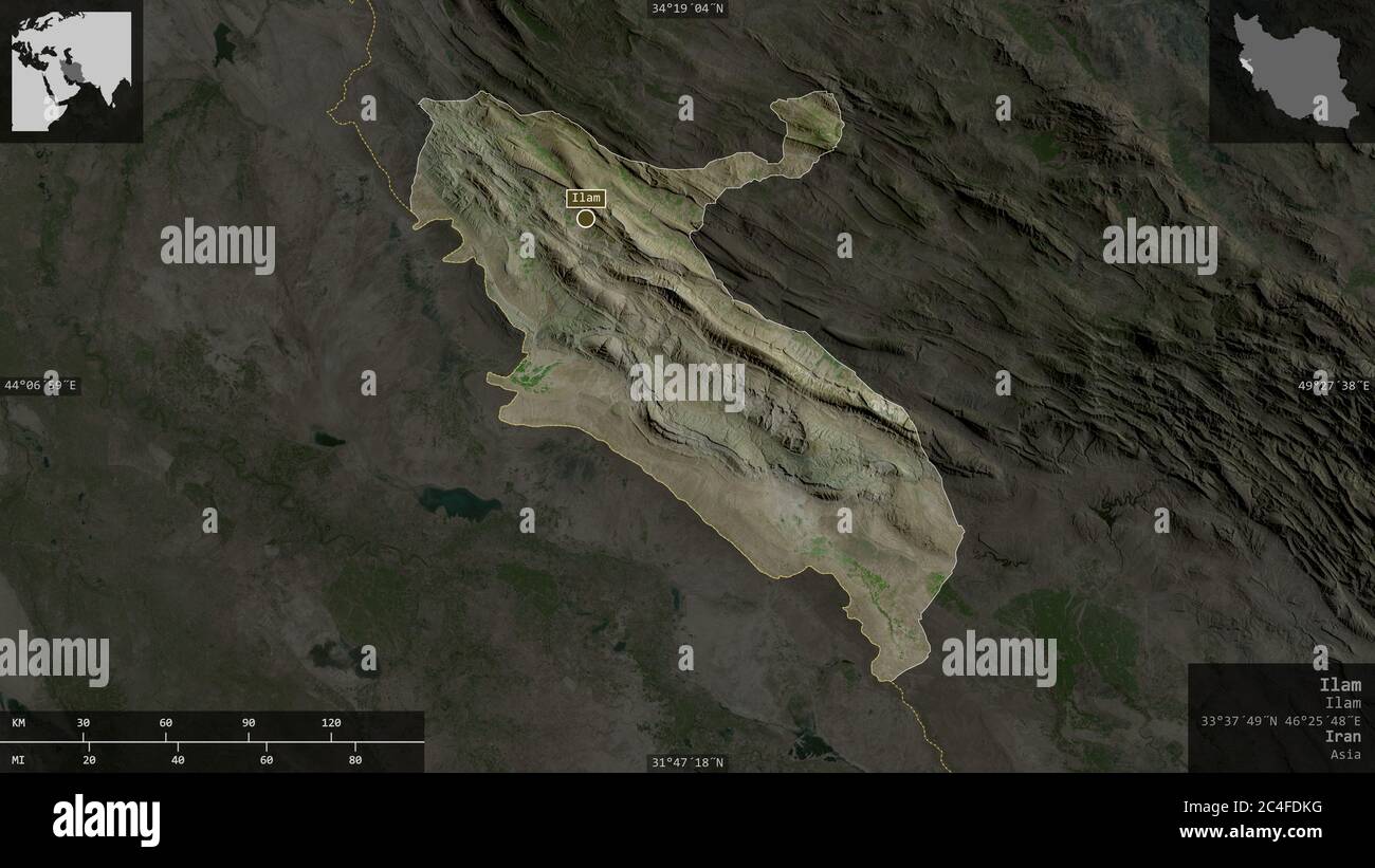 Ilam outline map hi-res stock photography and images - Alamy