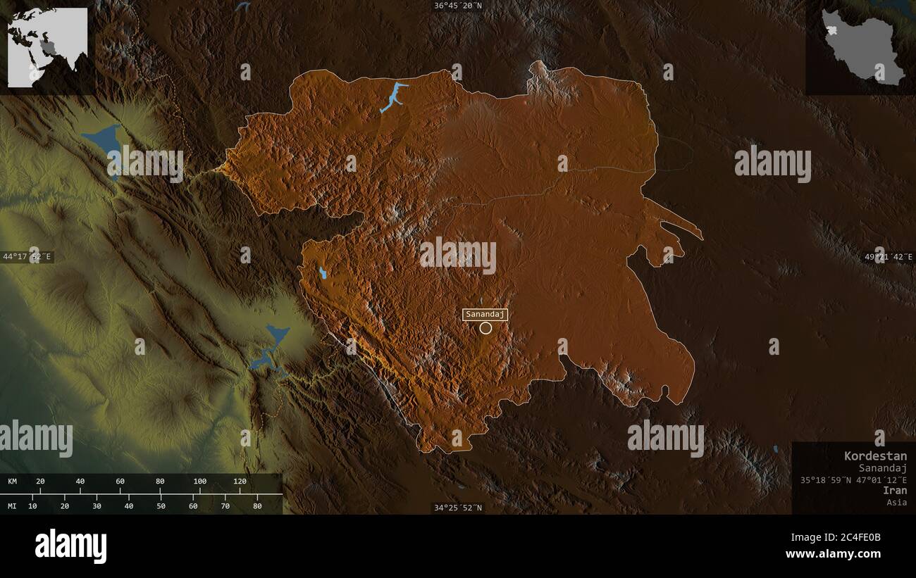 Map of kordestan hi-res stock photography and images - Alamy