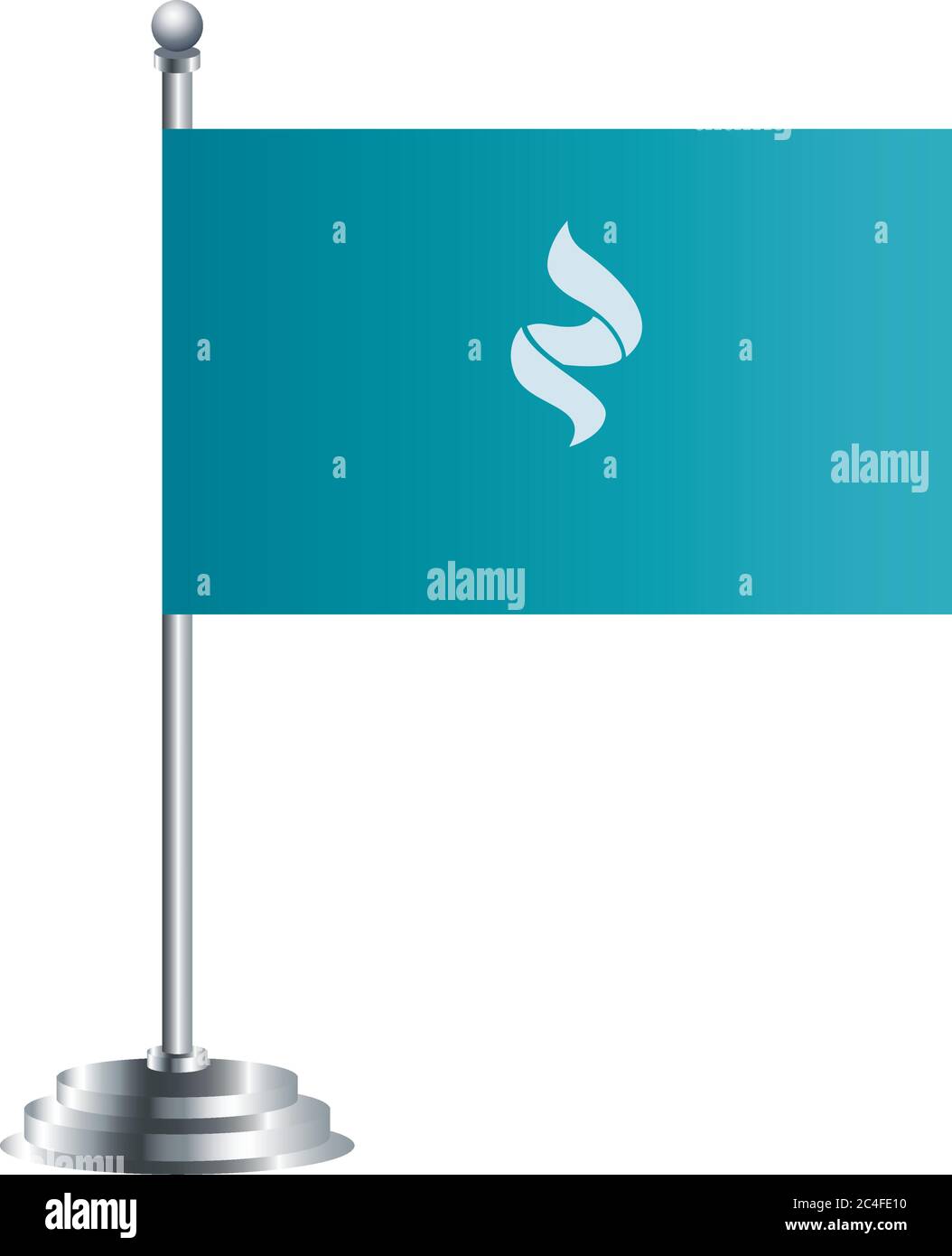 flag with blue and white stationery template vector illustration design ...