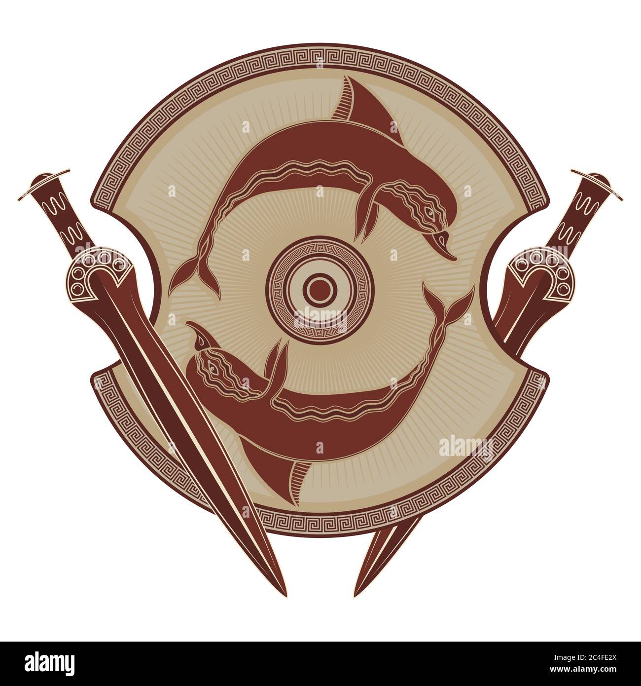 Greek shield hi-res stock photography and images - Alamy